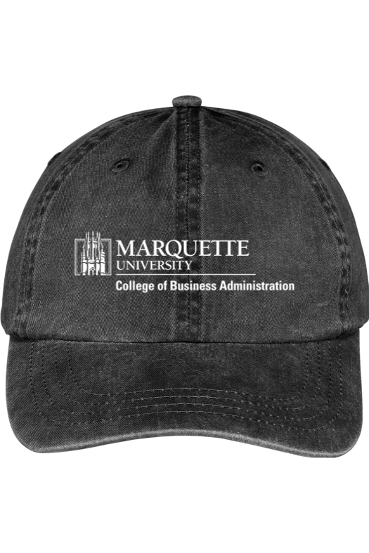 Marquette University - College of Business - Pigment-Dyed Cap - White ...